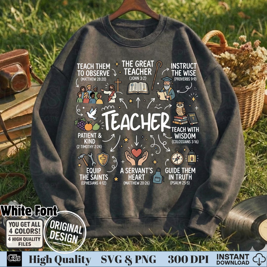 Christian Teacher PNG Bible Verse Teacher PNG the Great Teacher Doodle ...