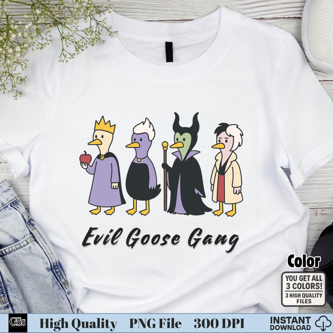 Halloween Goose PNG, Evil Goose Gang PNG, Funny Villain Duck Shirt ...