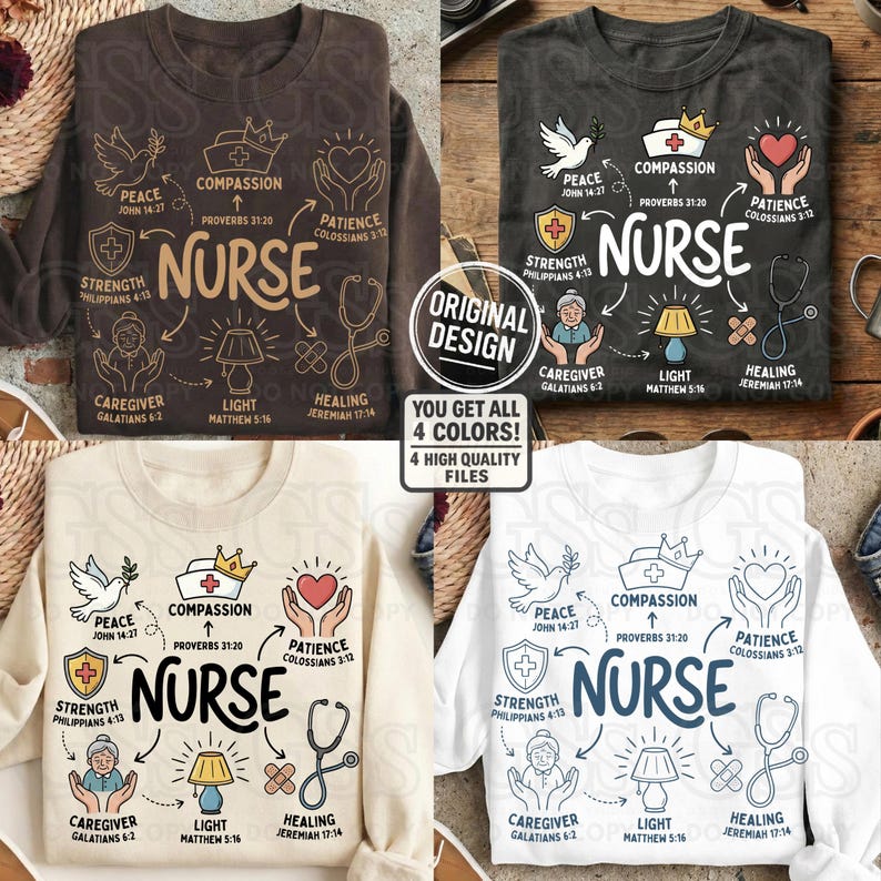 Christian Nurse PNG Bible Verse Nurse PNG Registered Nurse Gift Nursing ...
