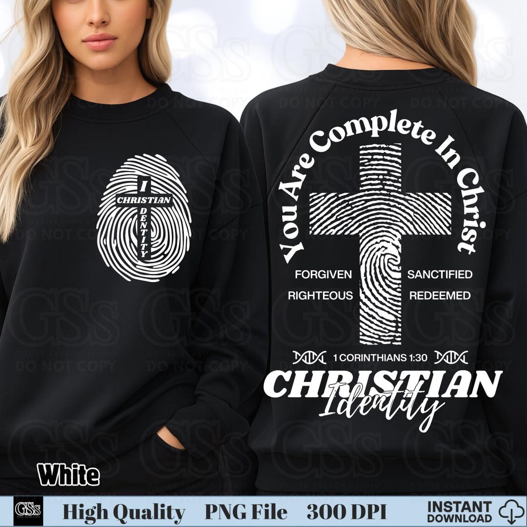 Fingerprint Cross PNG: Christian Bible Verse Design (digital Download ...