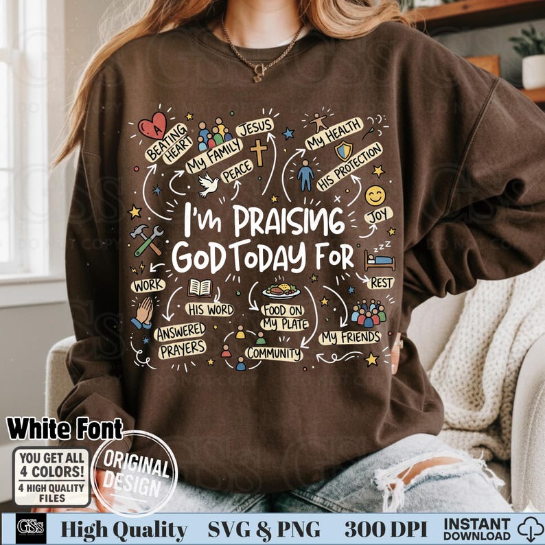 Christian Doodle Art PNG, Prayer Journal, Gratitude (digital Download ...