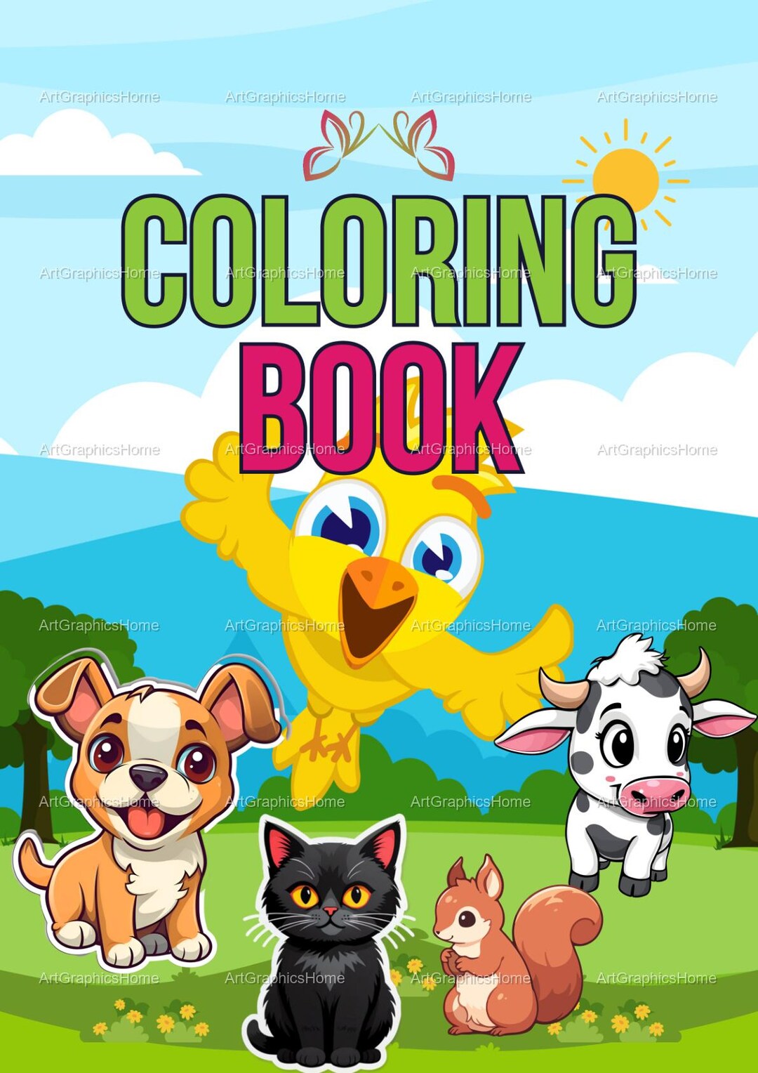 Coloring Pages for Children, Animals, for Printing, Education ...