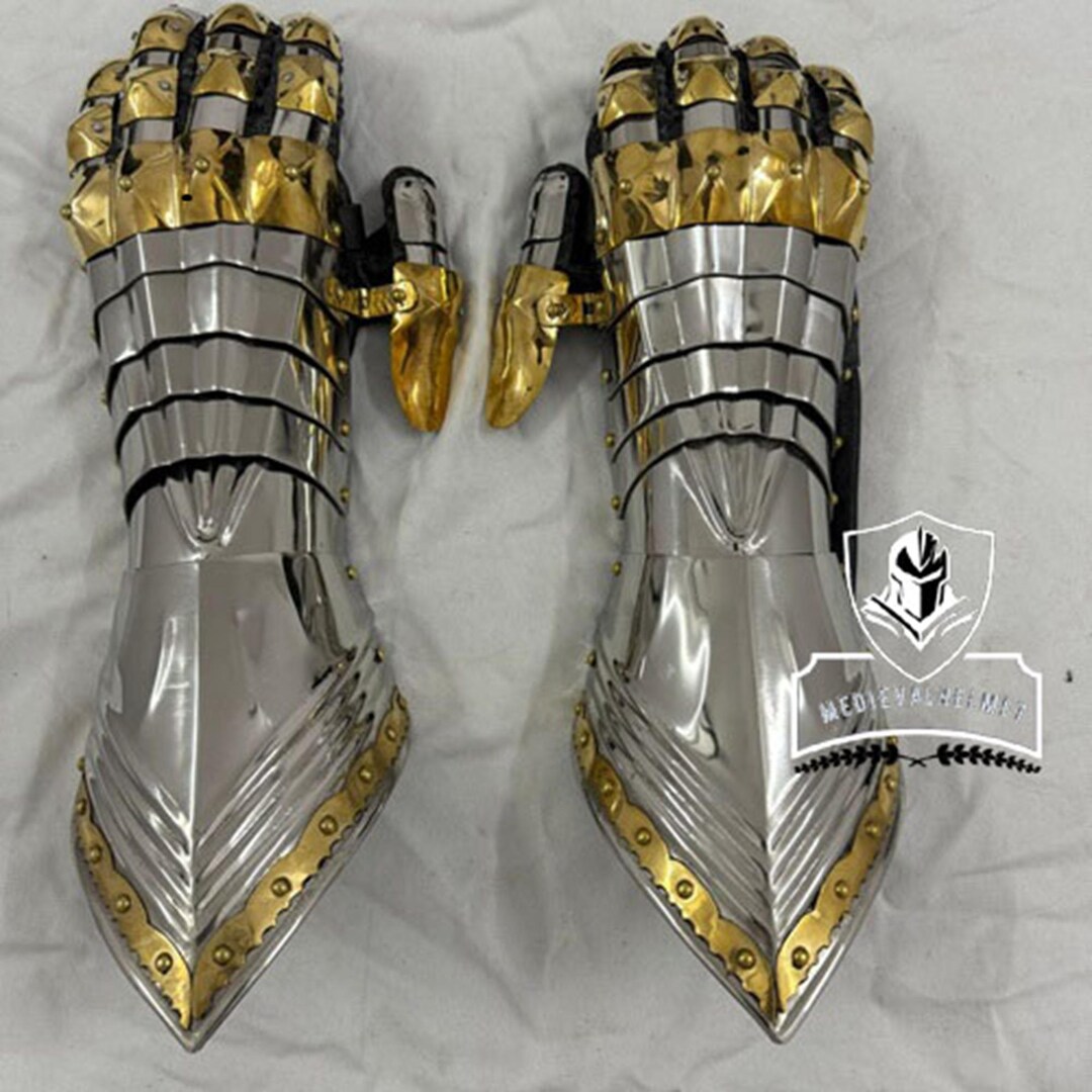 Medieval Gauntlets , Middle Ages Gauntlets , 1.6 Mm Mild Steel Gloves ...