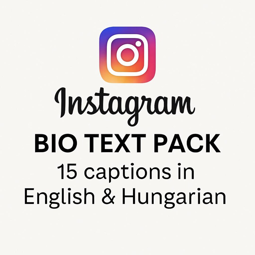 Instagram Bio Text Pack | 15 Bios in English + Hungarian | Editable ...