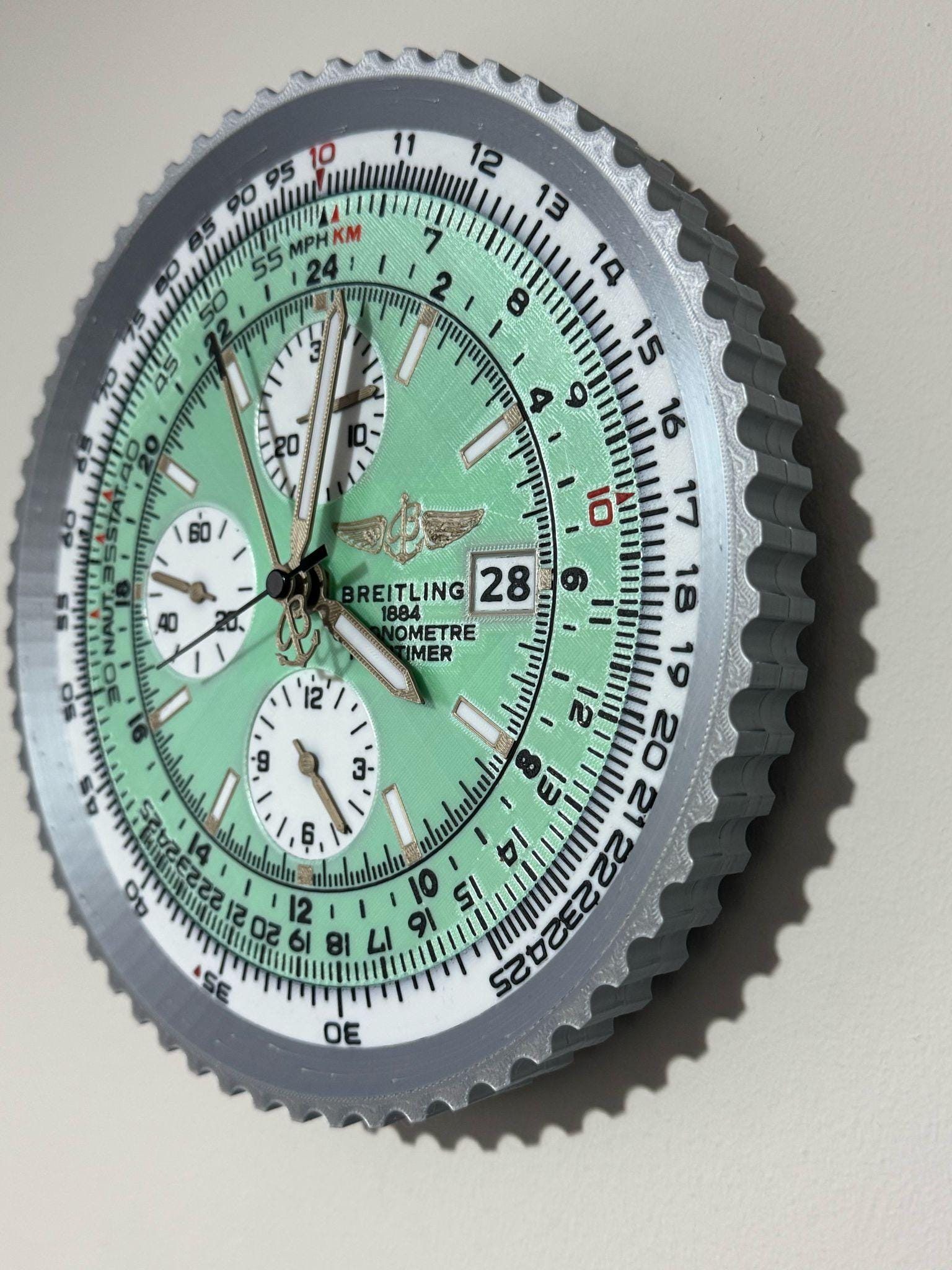 3D Printed Navitimer Wall Clock – Aviation-inspired Chronograph Decor ...