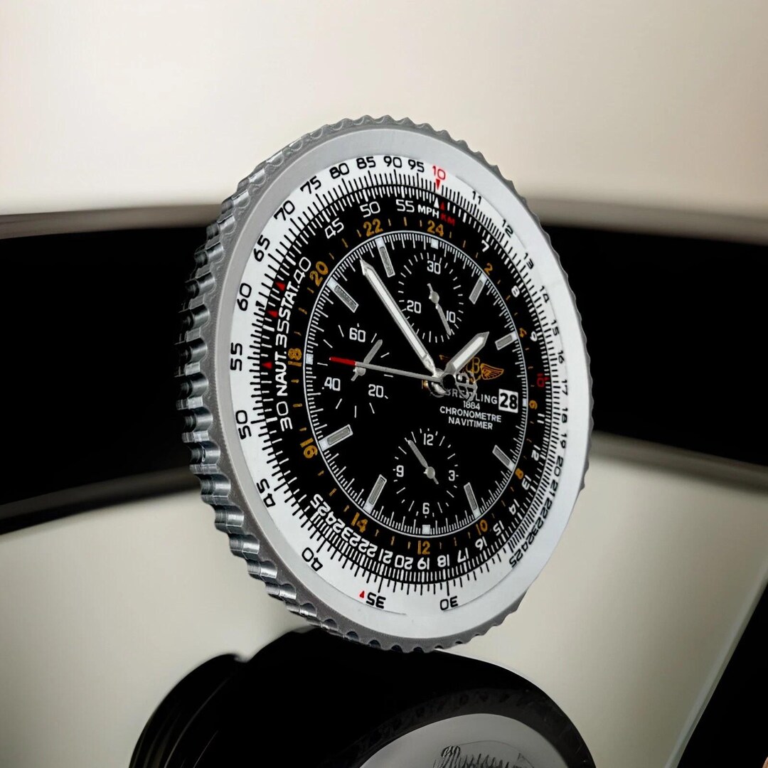 3D Printed Navitimer Wall Clock – Aviation-inspired Chronograph Decor ...