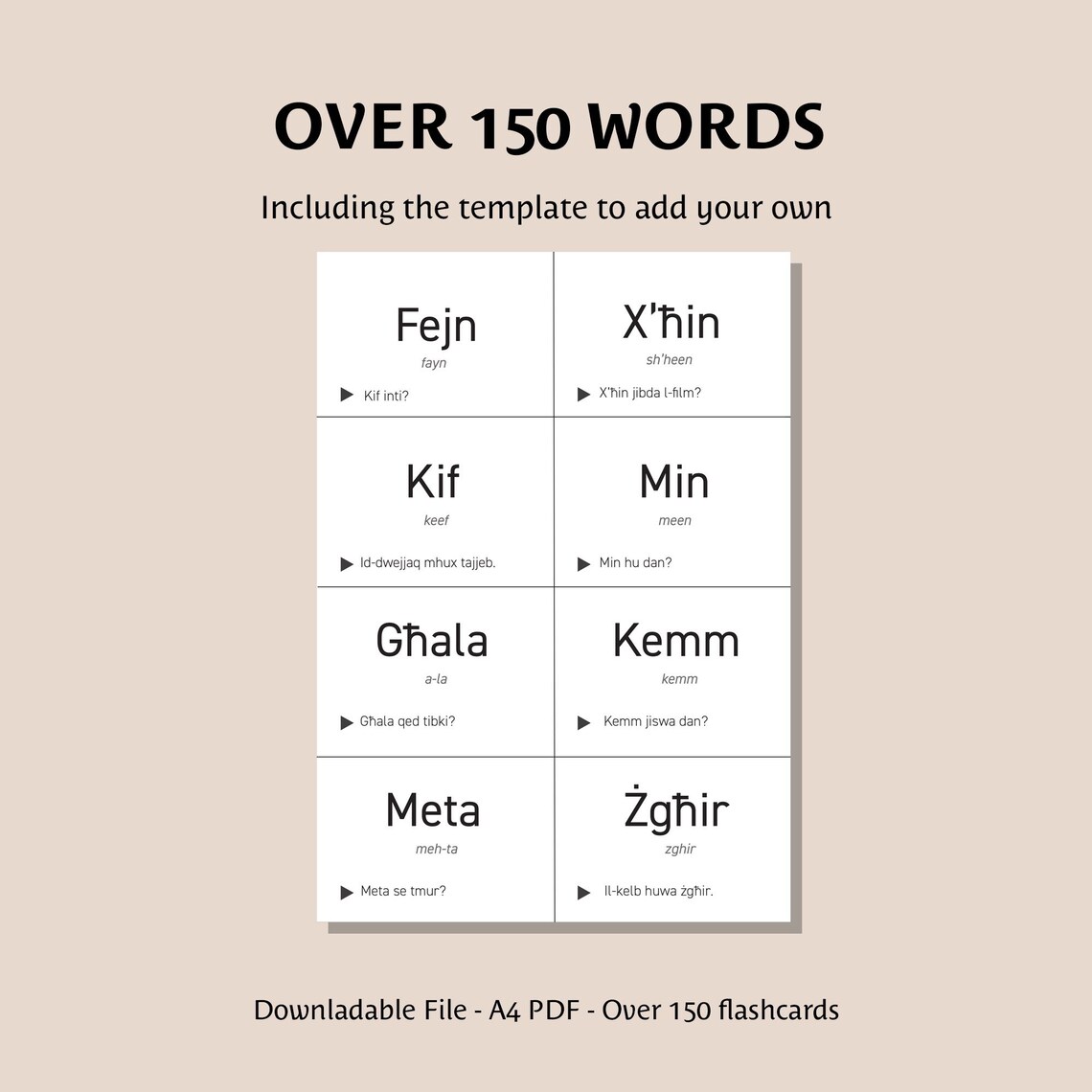 Maltese A1 Flashcards – 150 Beginner Words With Pronunciation ...