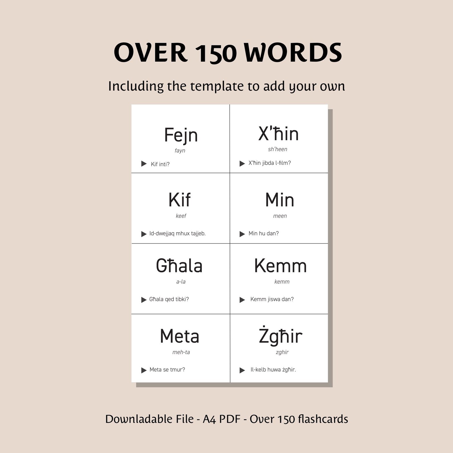 Maltese A1 Flashcards – 150 Beginner Words With Pronunciation ...