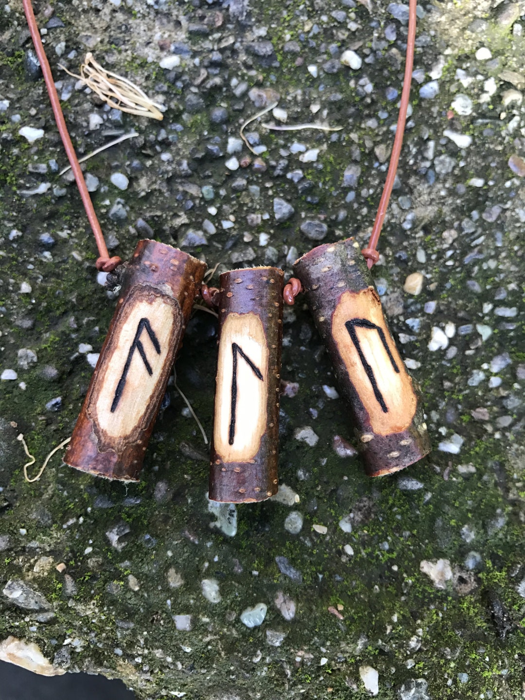 ALU Rune Amulets on Antler or Wood (heathen Norse Asatru Viking Runes ...