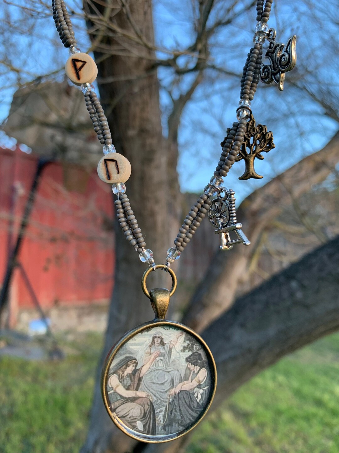 Norns Amulet Urðr Verðandi Skuld heathen Asatru Norse - Etsy