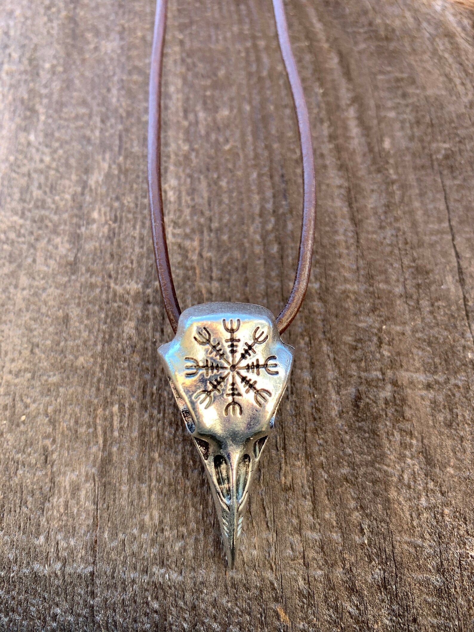 Raven Skull Amulet Norse Asatru Heathen Viking Germanic | Etsy