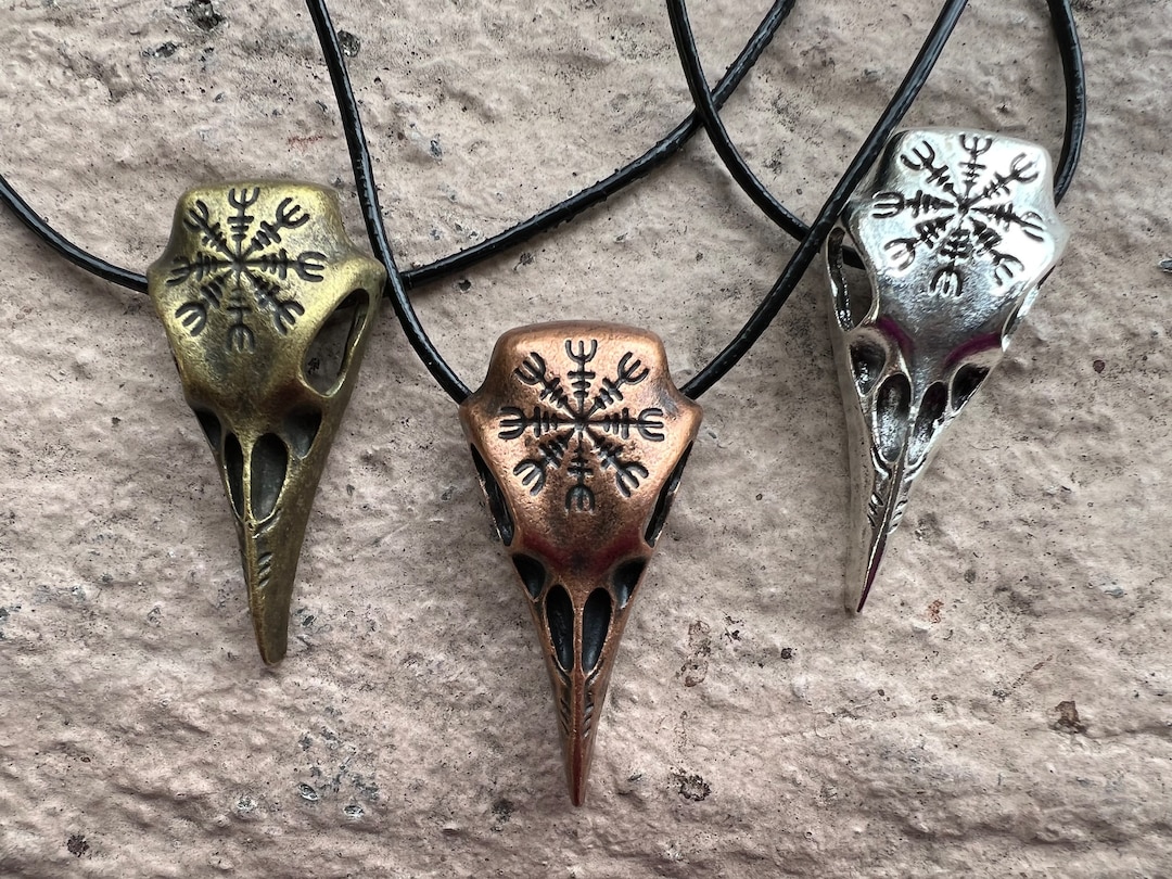 Raven Skull Amulet (norse Asatru Heathen Viking Germanic) - Etsy