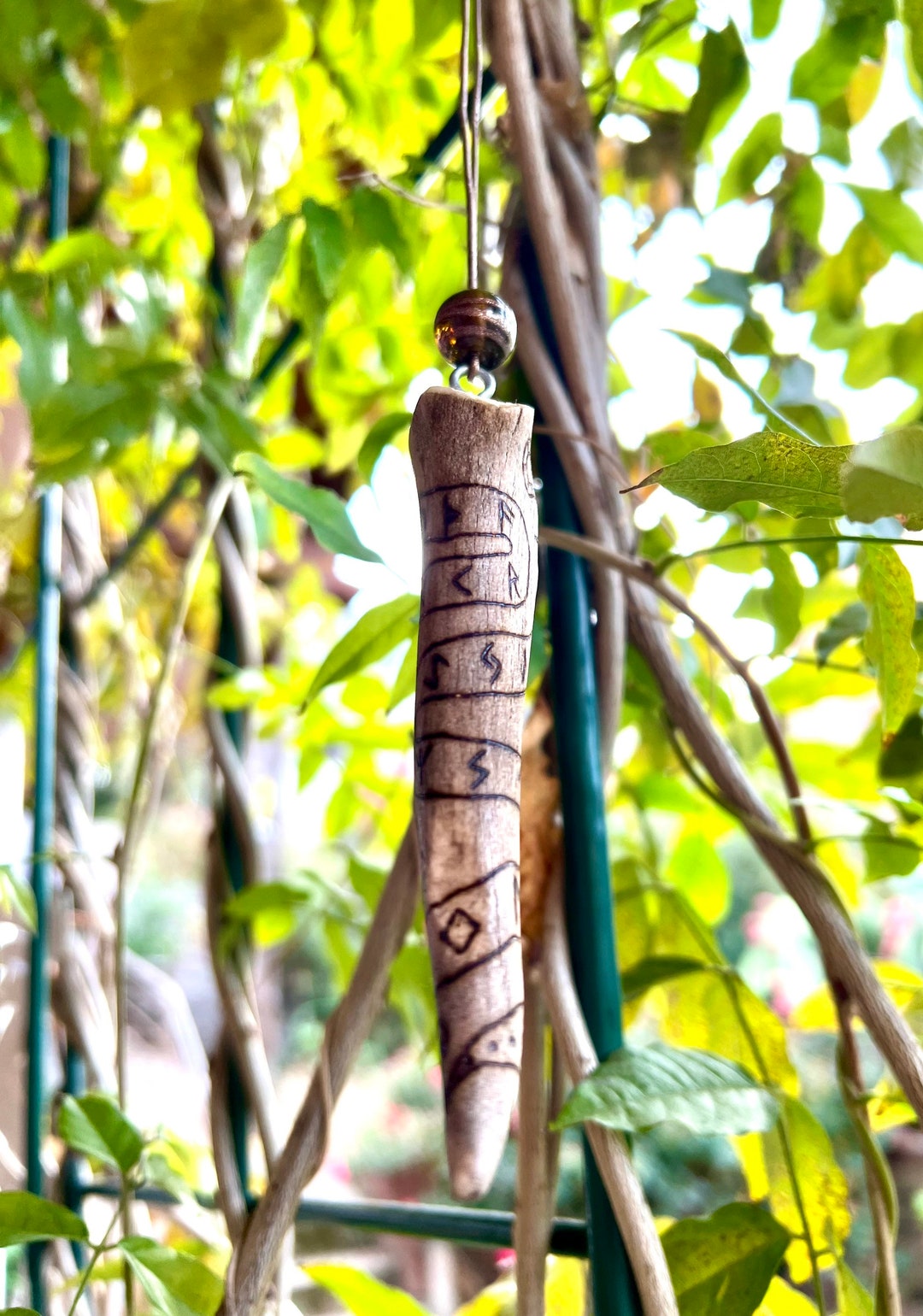 Elder Futhark Antler Amulet (norse Heathen Asatru Runes Germanic) - Etsy