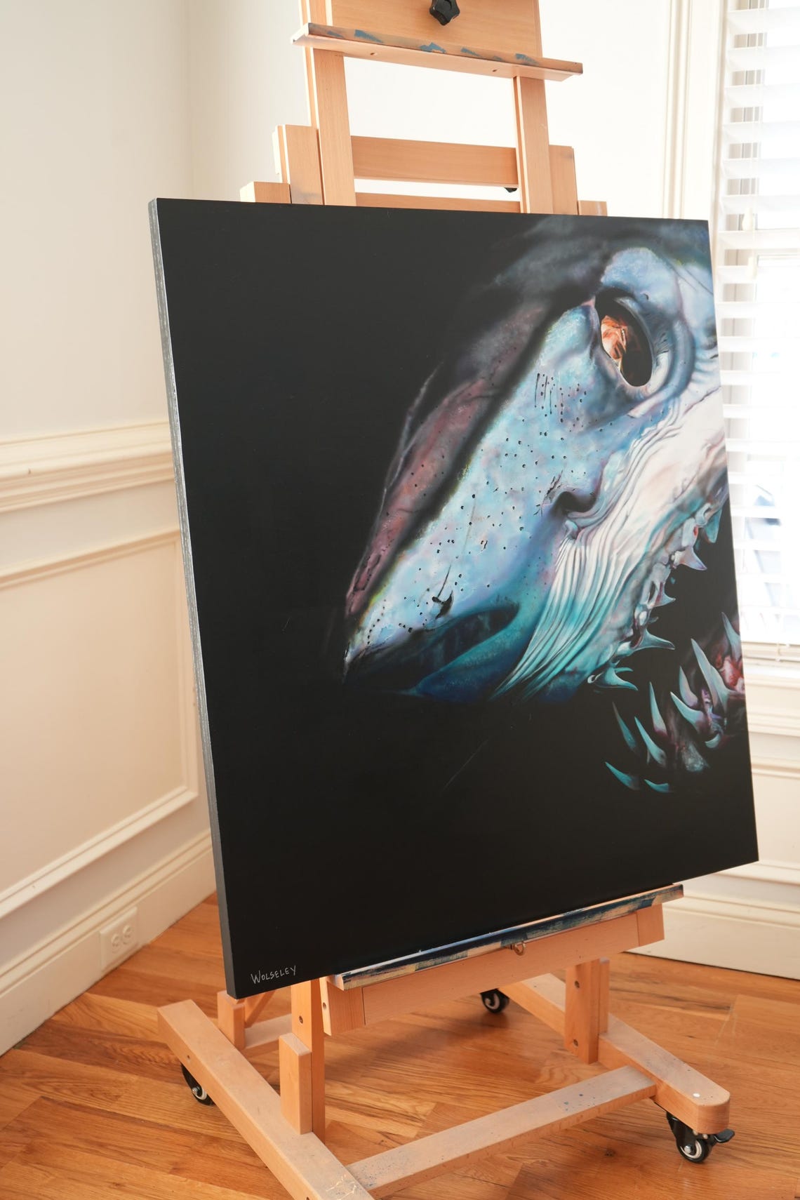 Mako Shark Painting, Mako Shark Art, Mako Shark Print, Shark Art, Shark ...