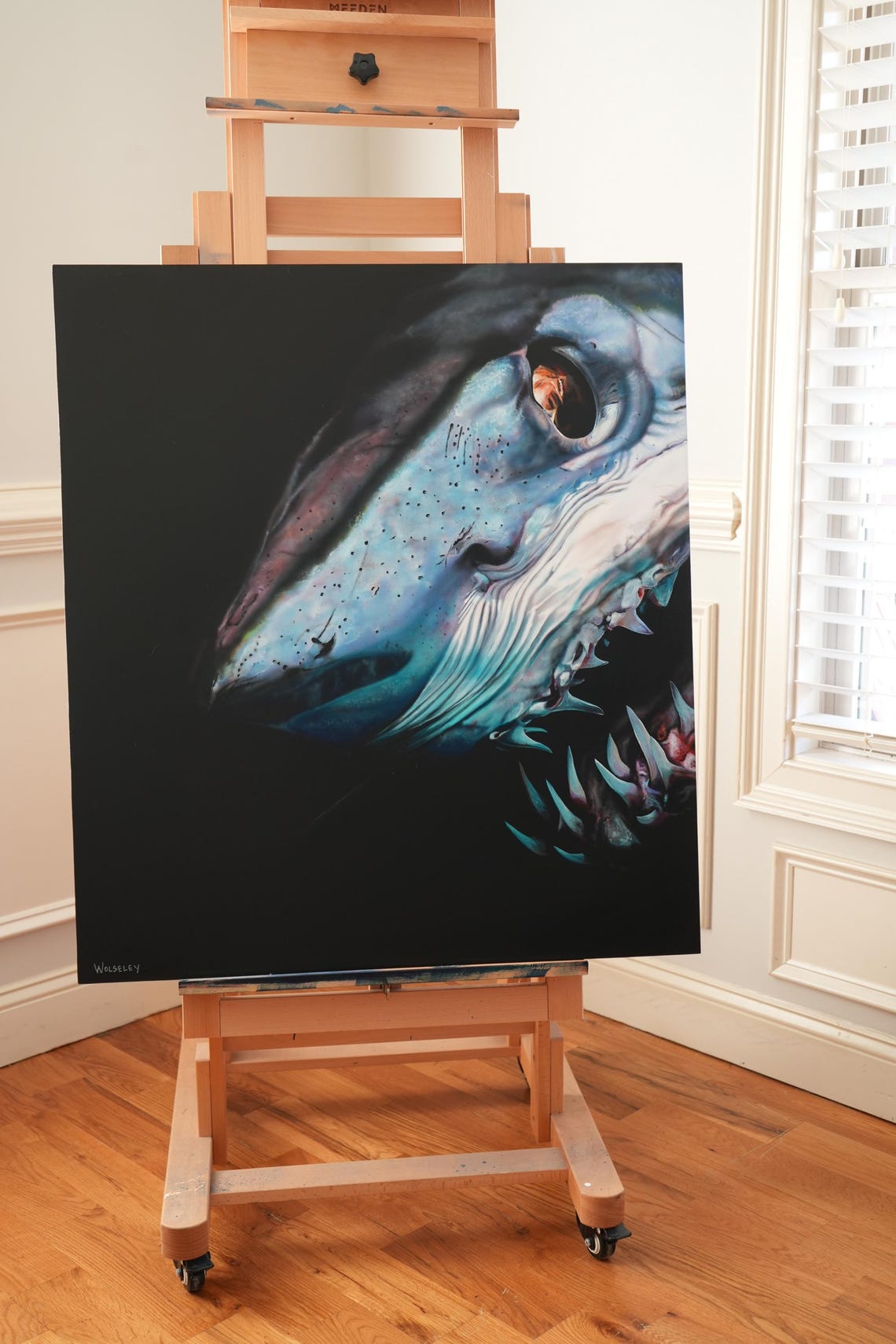 Mako Shark Painting, Mako Shark Art, Mako Shark Print, Shark Art, Shark ...