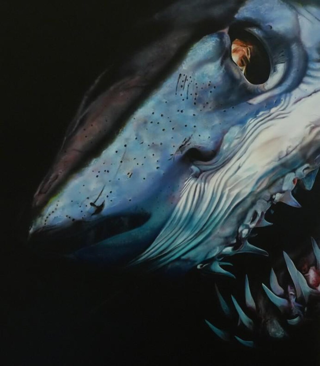 Mako Shark Painting, Mako Shark Art, Mako Shark Print, Shark Art, Shark ...