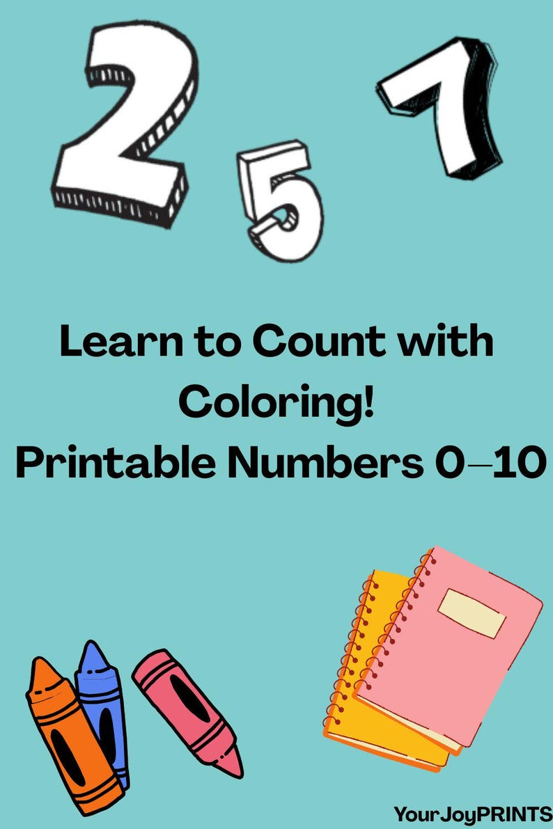 Numbers Coloring Pages for Kids – Printable 0–10 Activity – Fun ...