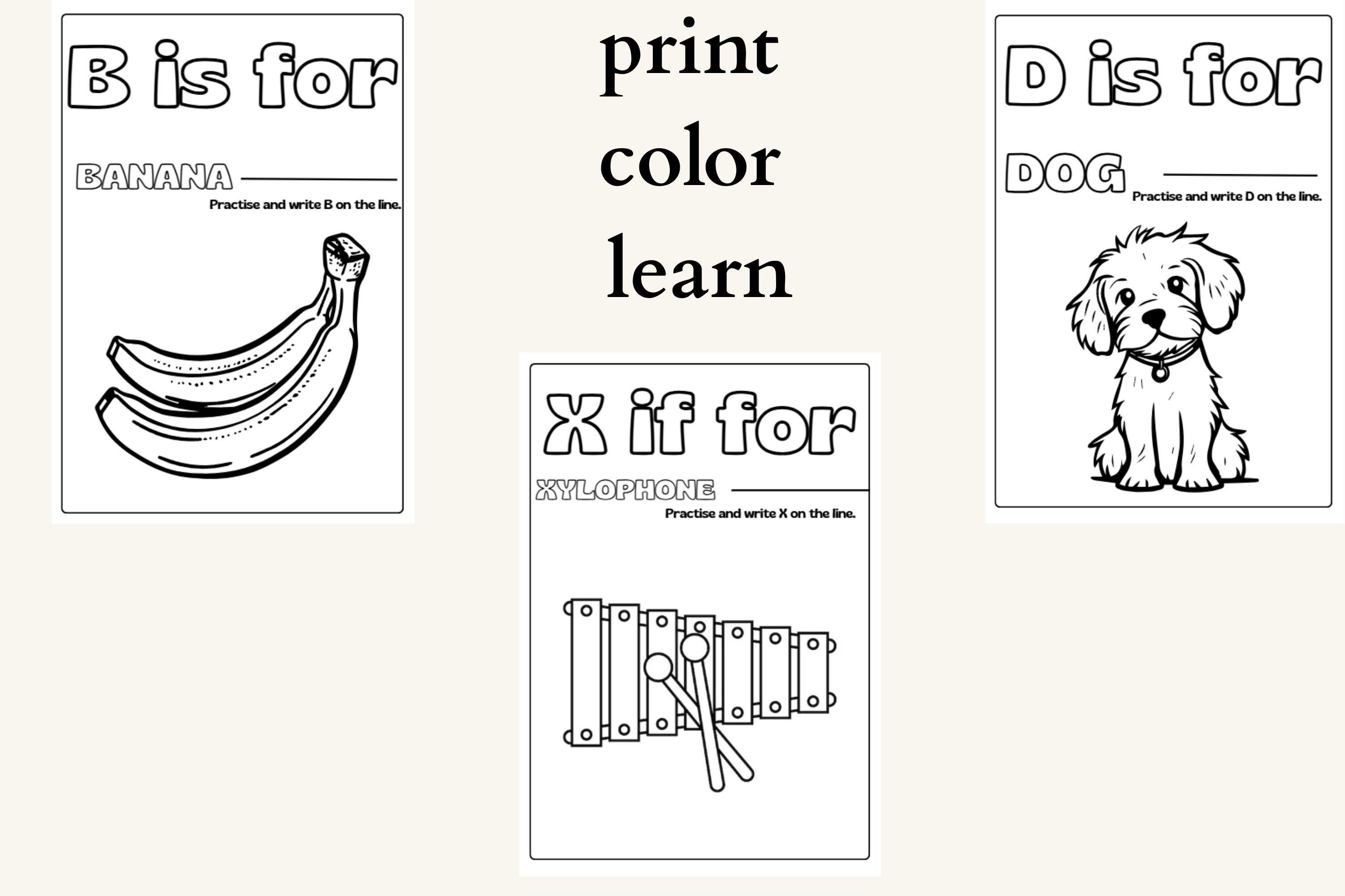 Alphabet Coloring Pages for Kids – A to Z Printable Letters – Fun ...