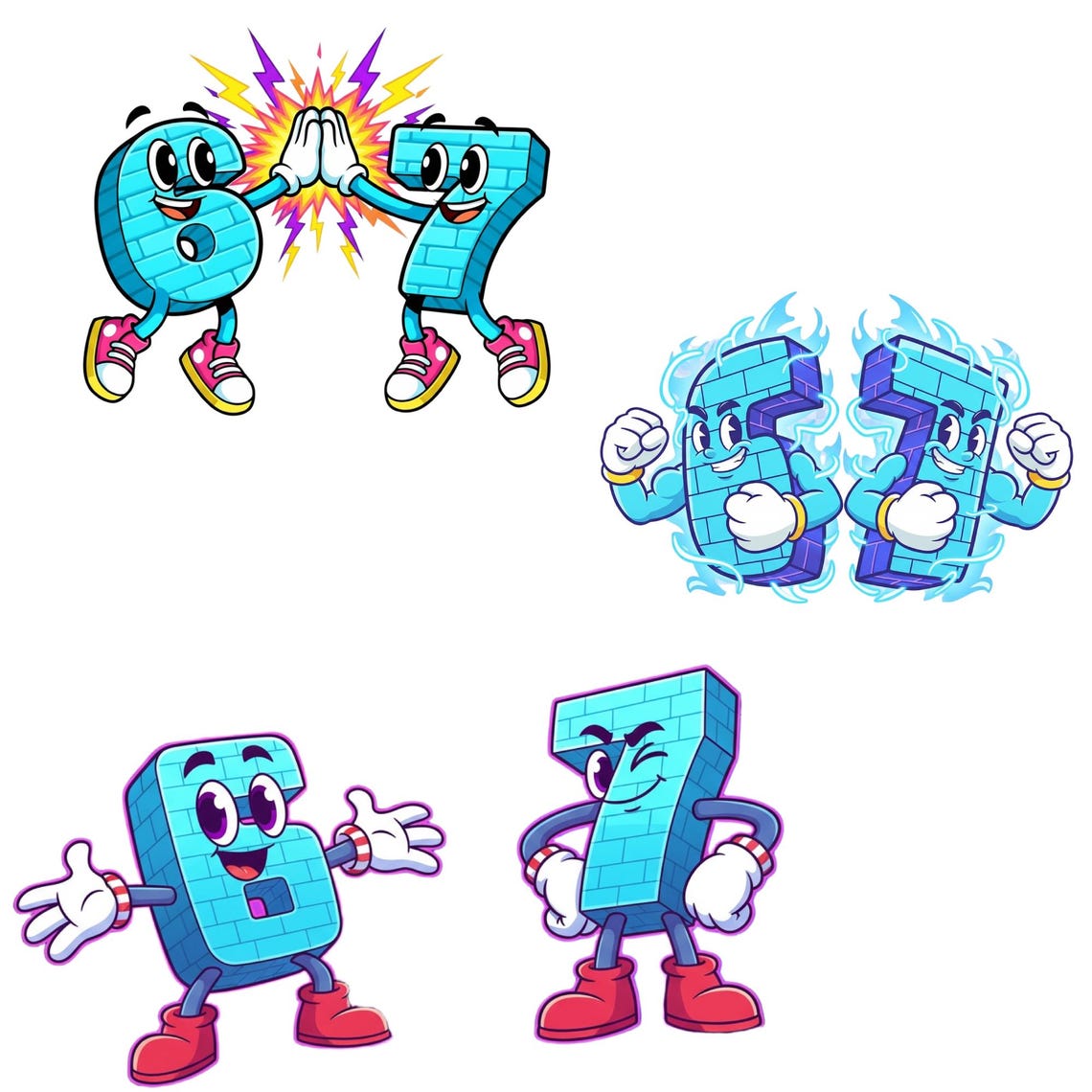 Six Seven Brainrot Meme PNG | Italian Brainrot 6 7 Cartoon | Gen Alpha ...