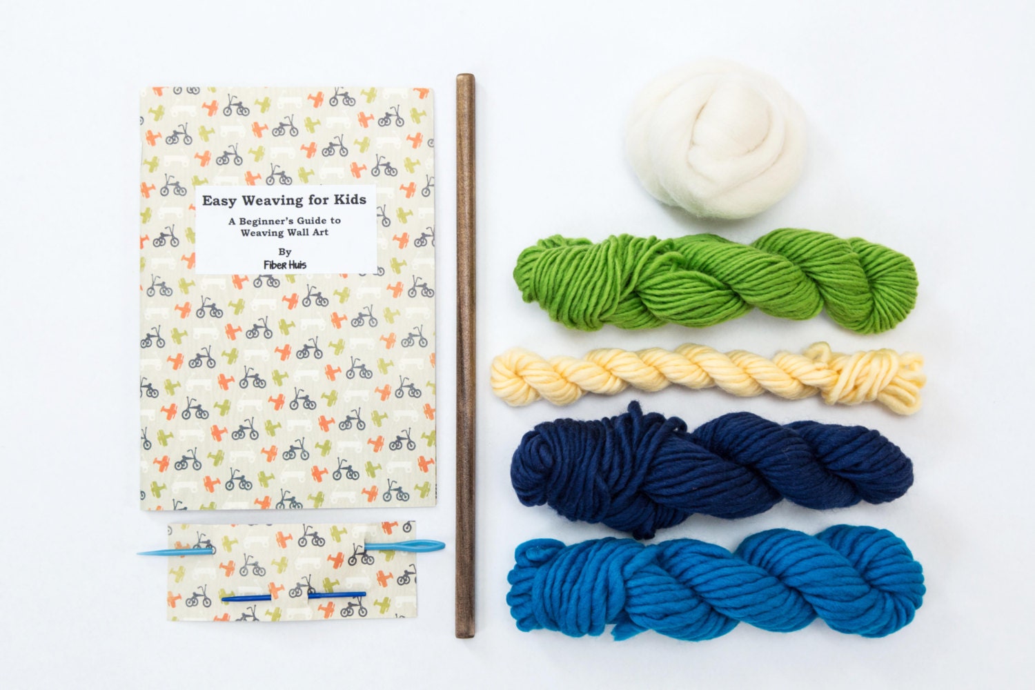 Kit de tejido para niños para tejer arte de pared Tejido azul - Etsy España