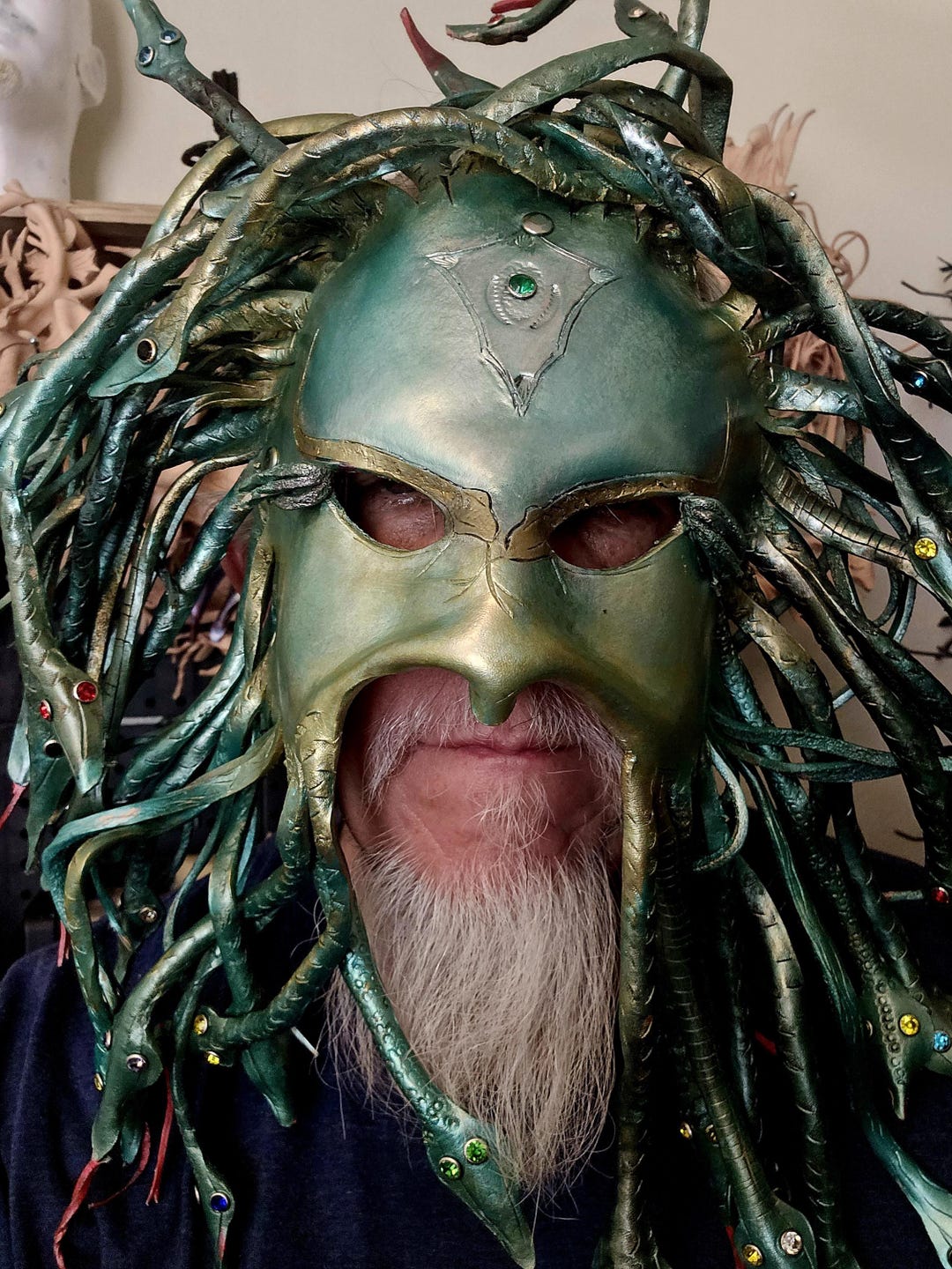 LEATHER MEDUSA MASK ( Handmade ) - Etsy