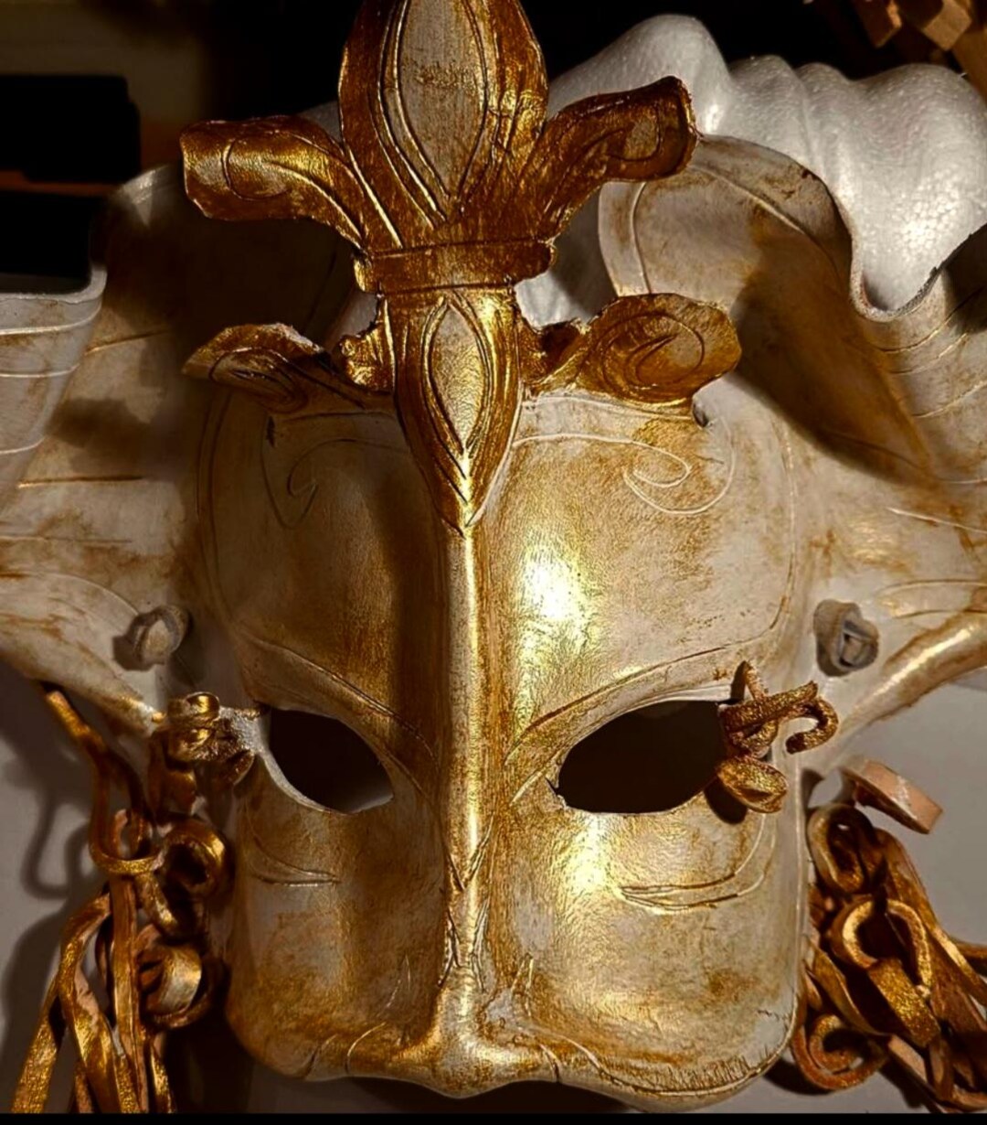 Leather Angel Mask-fleur De Lis - Etsy