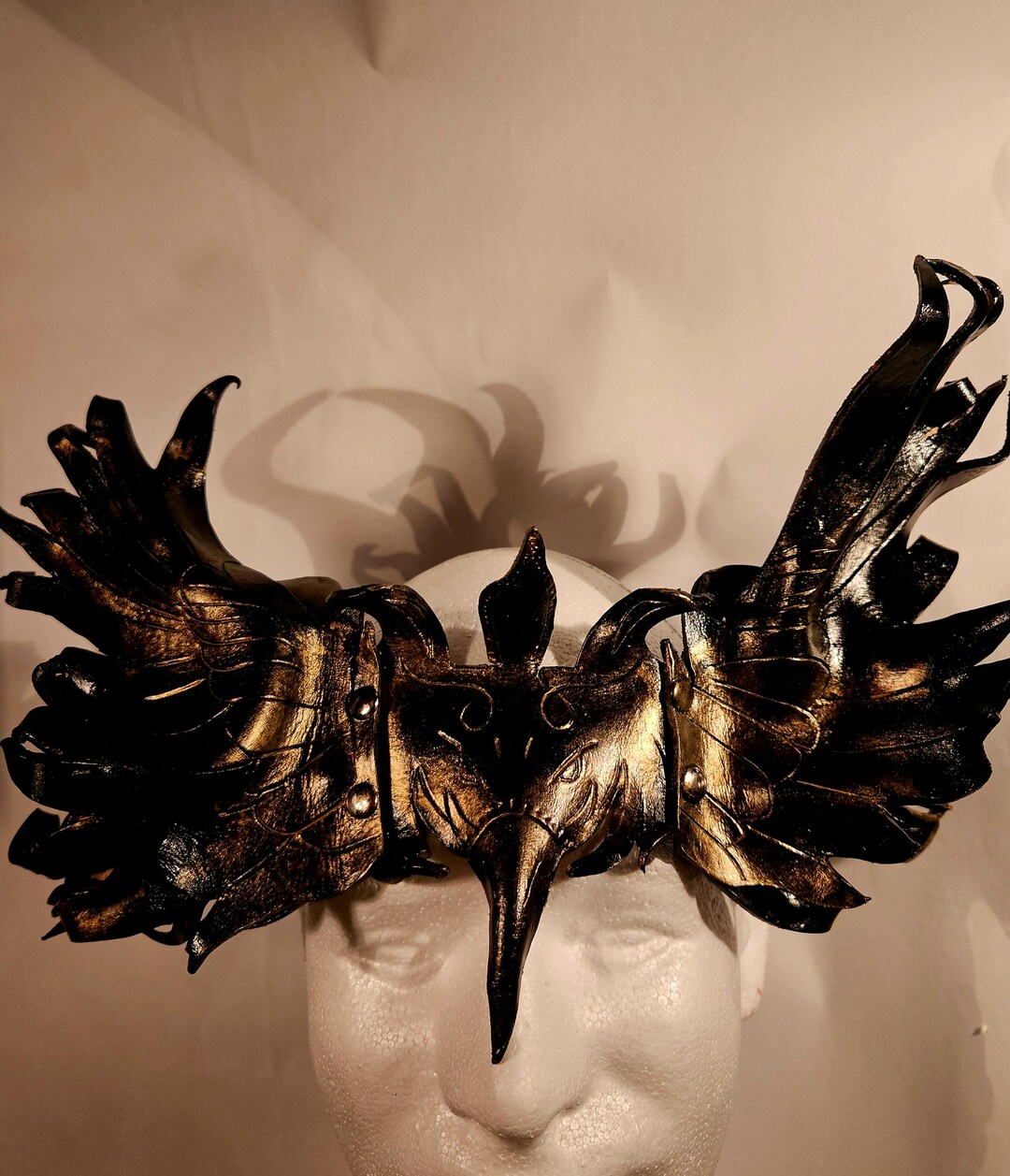 Leather Crow Headress - Etsy