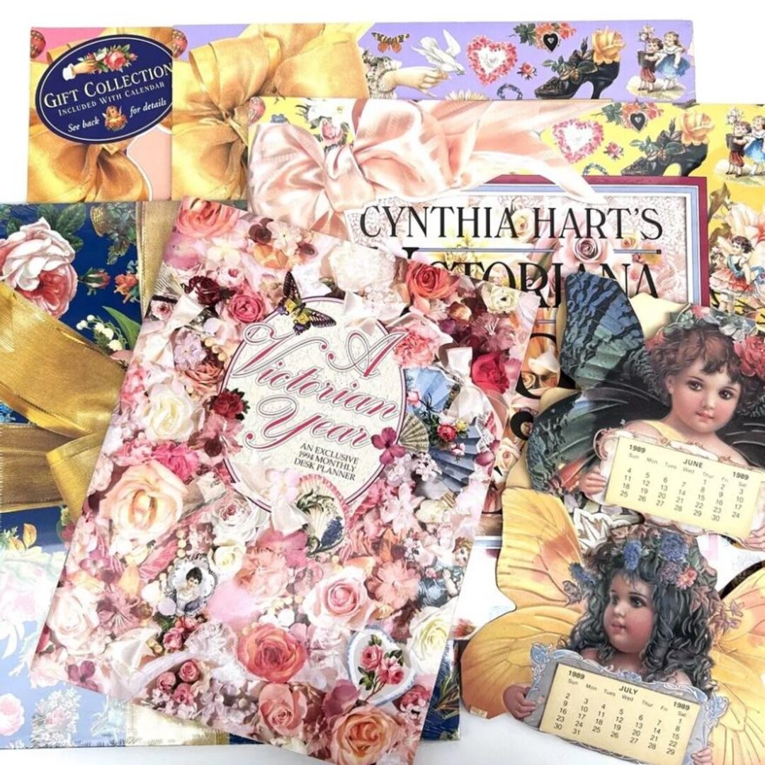 Victorian Vintage Postcards Calendars Lot 14 Pcs Victoriana Ephemera ...