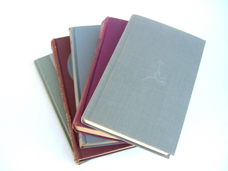 Grey Books for Decorating Gray Wine Burgundy Wedding - Etsy