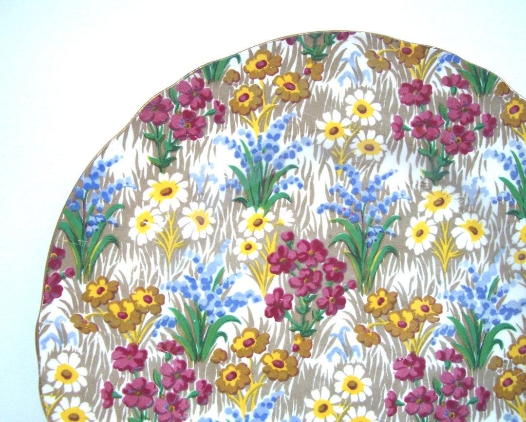 Vintage Royal Winton Chintz Salad Plate Marguerite, England English ...
