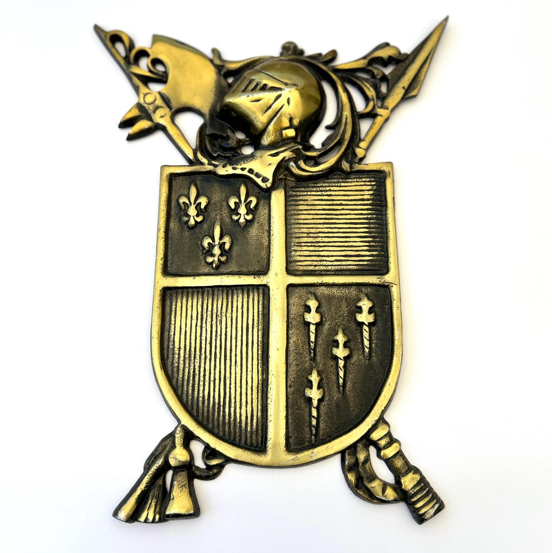 Coat of Arms Crest Vintage Wall Hanging Castle Decor Knight Shield ...