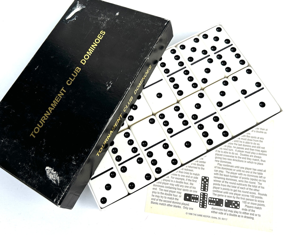 Vintage Tournament Club Dominoes Large Ivory Family Game Night - Etsy