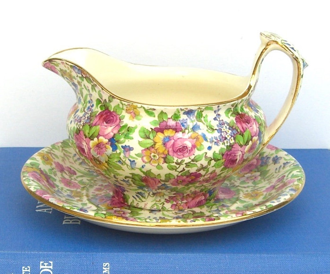Royal Winton Summertime Chintz Gravy Pitcher / Sauce Boat & - Etsy
