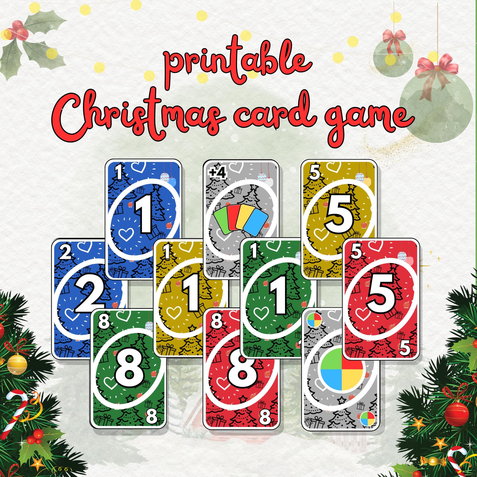 Christmas Card Game | Printable Holiday Party Game | Family Fun Game ...