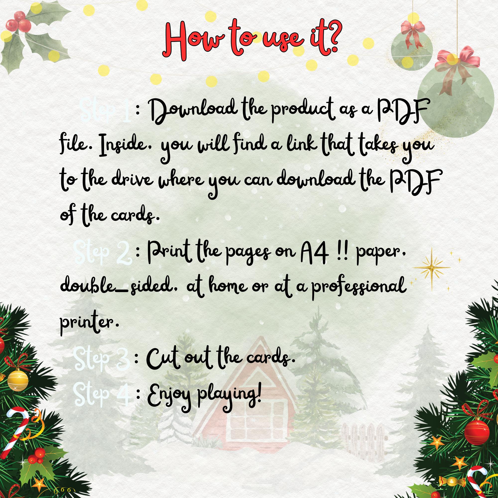 Printable Christmas Number Card Game – Kids Holiday Activity (PDF) - Etsy
