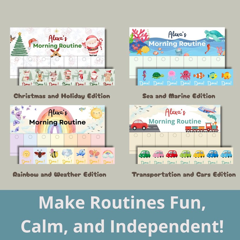 Editable Kids Routine Flip Chart, Daily Chores (digital Download) - Etsy