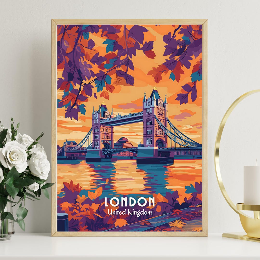 Printable Wall Art: London United Kingdom Travel Decor, City Poster ...