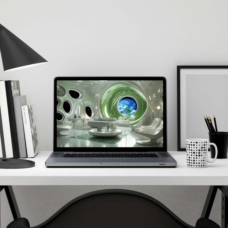 Animated Vtuber Background – Cozy Spaceship Room Interior for Streamers ...