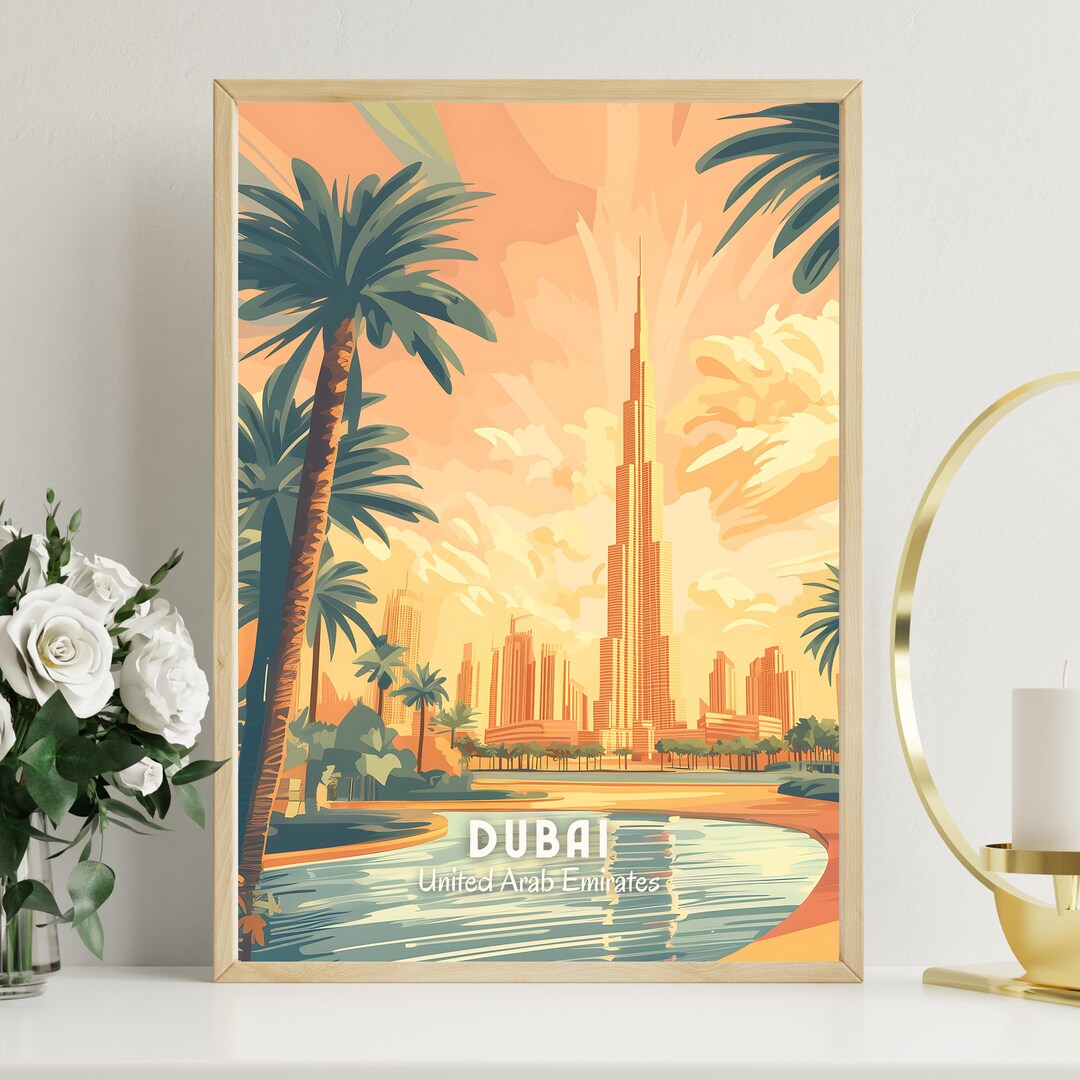 Printable Home Decor: Dubai UAE Travel Wall Art Prints, City Poster ...
