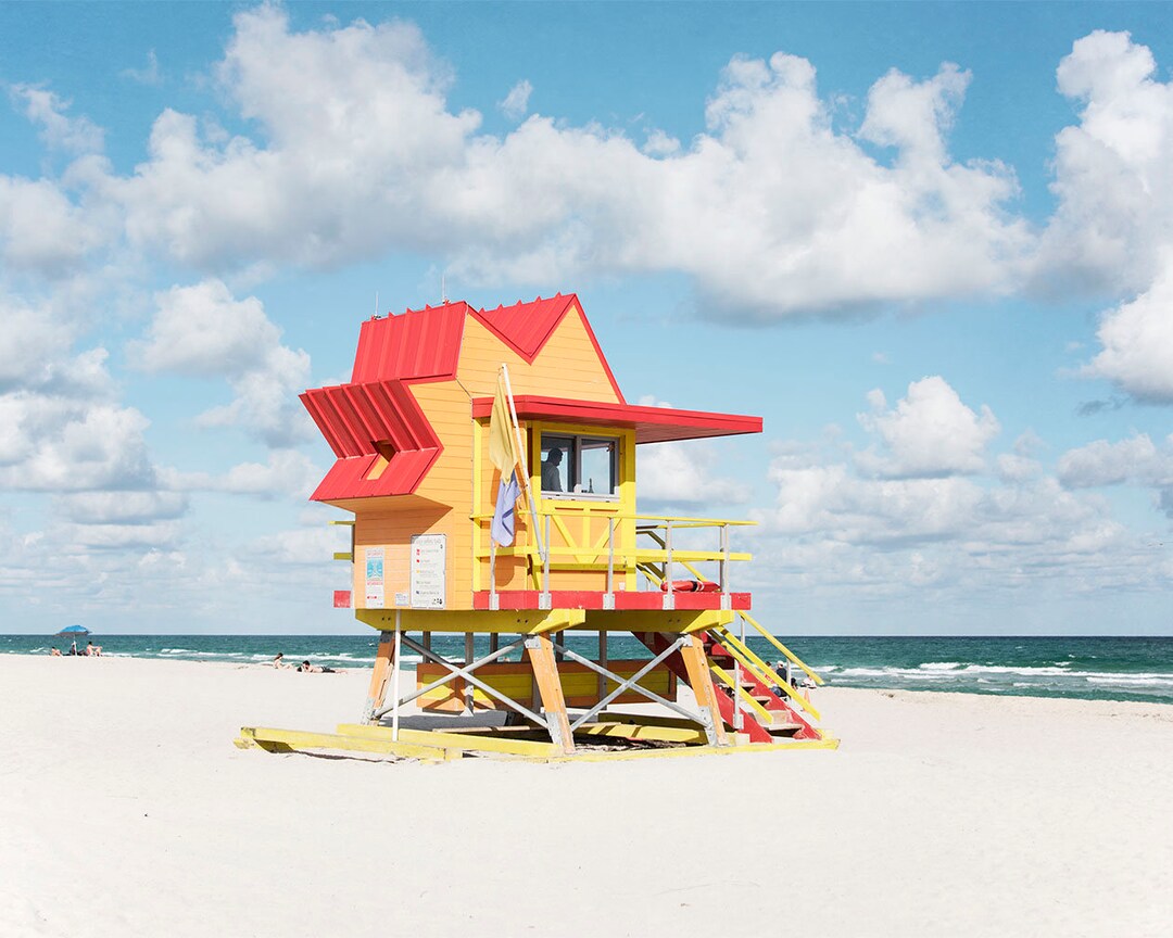 Beach Print, Miami Beach, South Beach, Bright Wall Art, Beach Decor ...