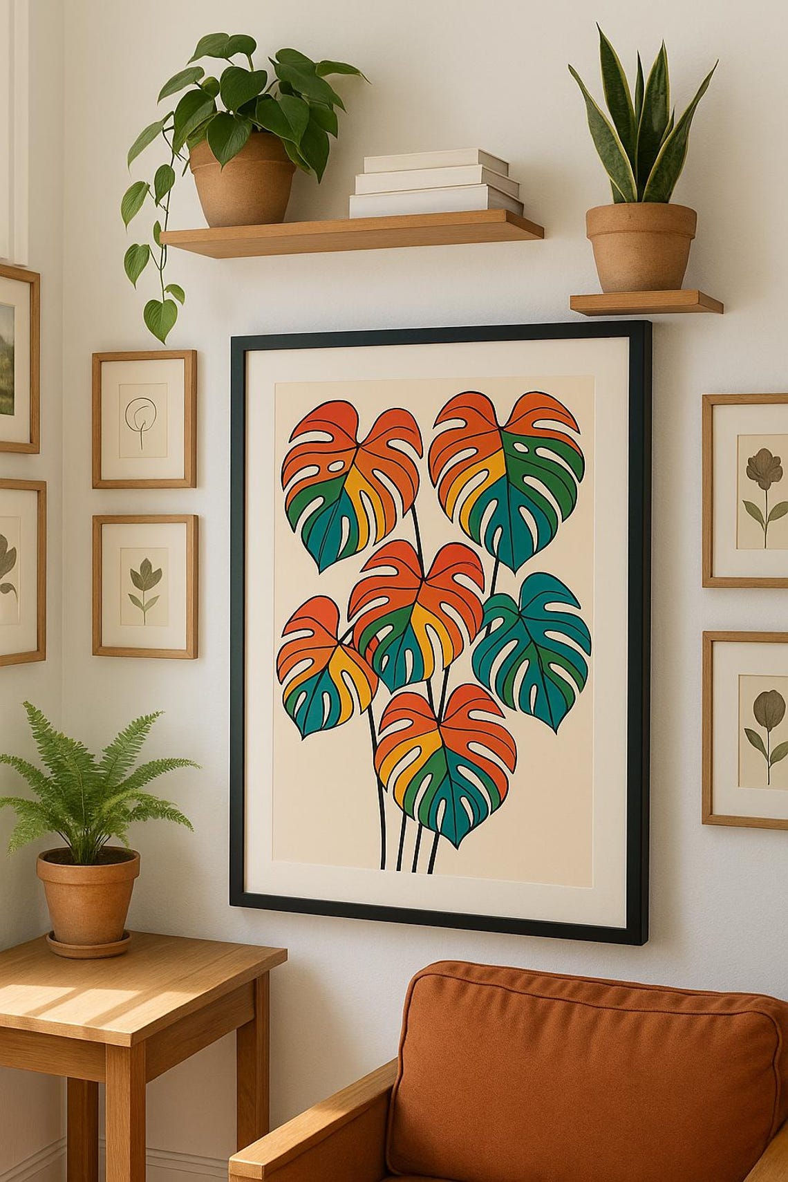 Rainbow Monstera Plant Poster – Colorful Queer Wall Art, LGBT Pride ...