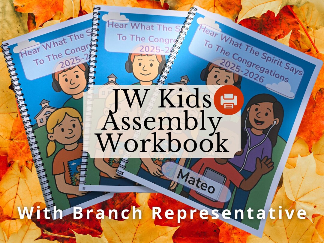 Printable JW Assembly Kids Workbook With Branch Representative 2025 ...