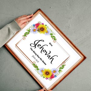 Floral 2025 JW Year Text Psalm 96:8 Printable Posters High Quality PDF ...