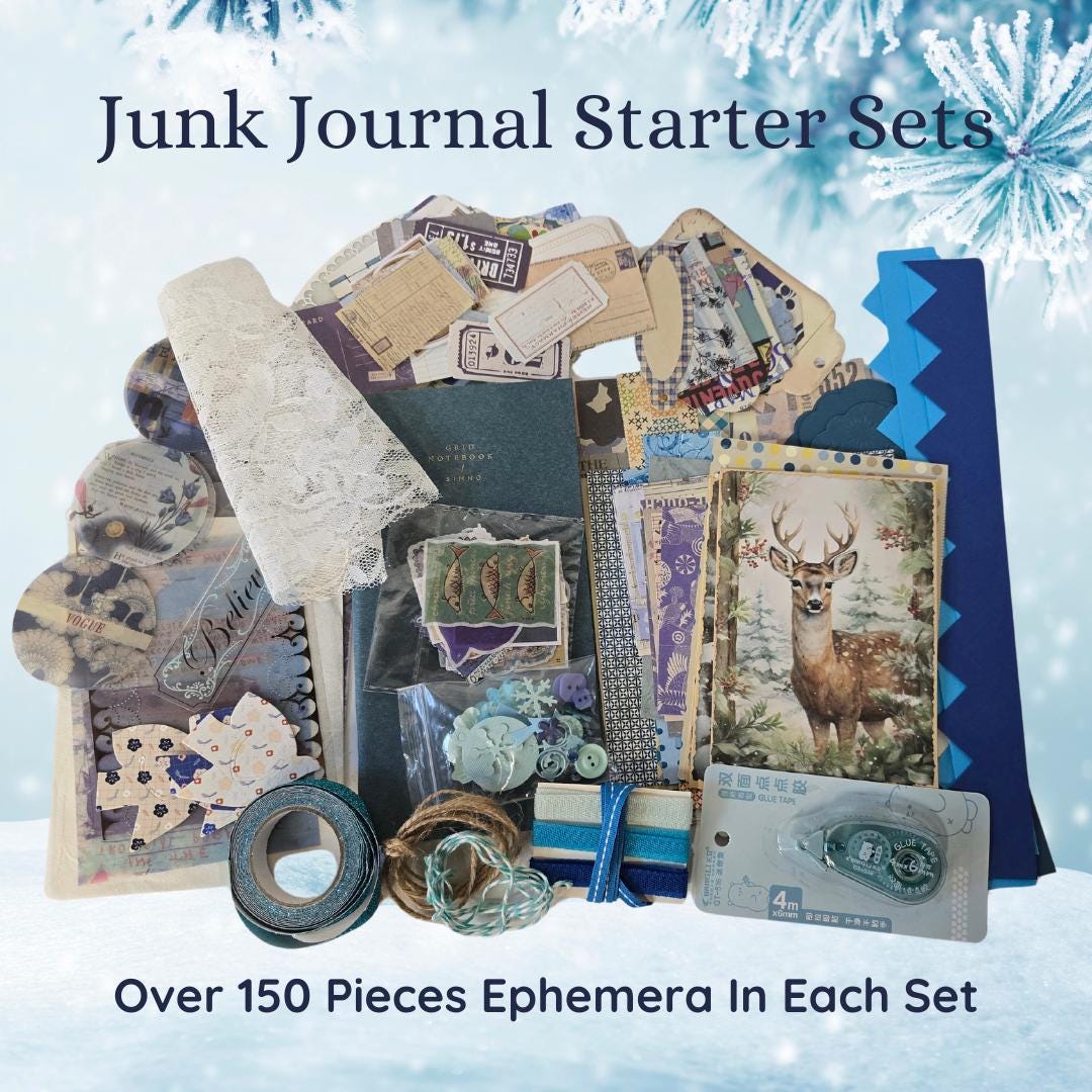 Curated Junk Journal Starter Sets With Over 150 Pieces Carefully ...