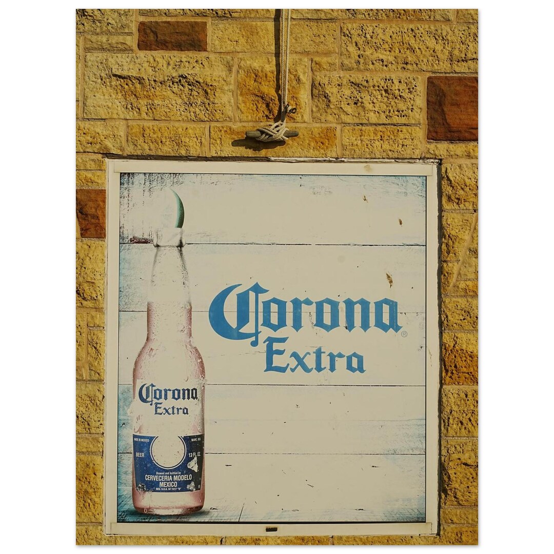 Vintage Corona Extra Sign – Rustic Beer Wall Art Photography Print ...