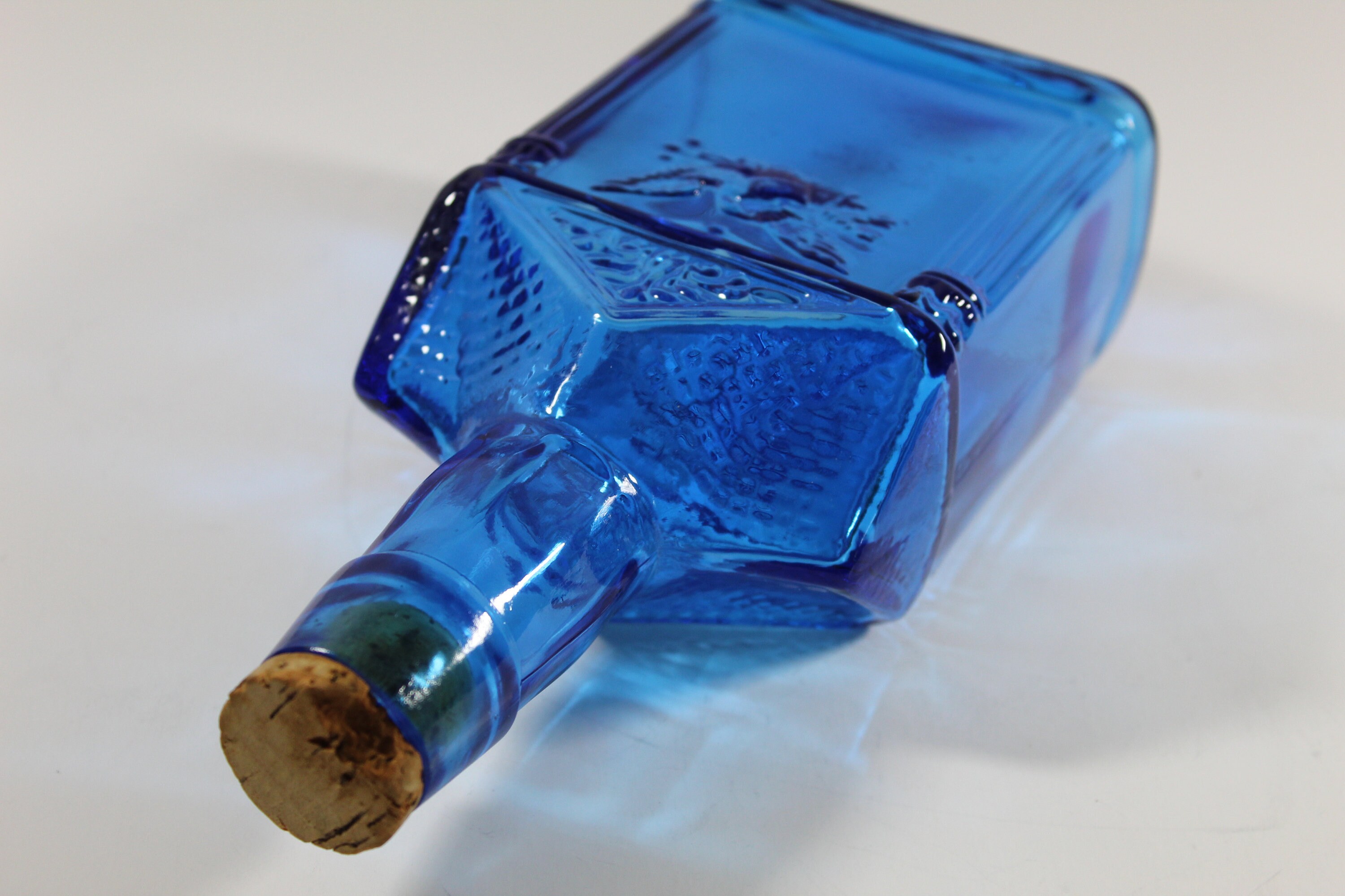 Wheaton NJ Blue 1775 Paul Revere Glass Bottle, Corked Glass Bottle ...