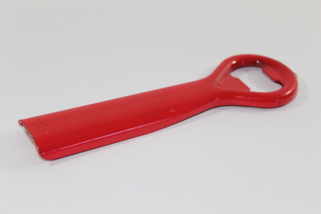 Vintage Metal Bottle Opener Candy Apple Red Made in the USA - Etsy