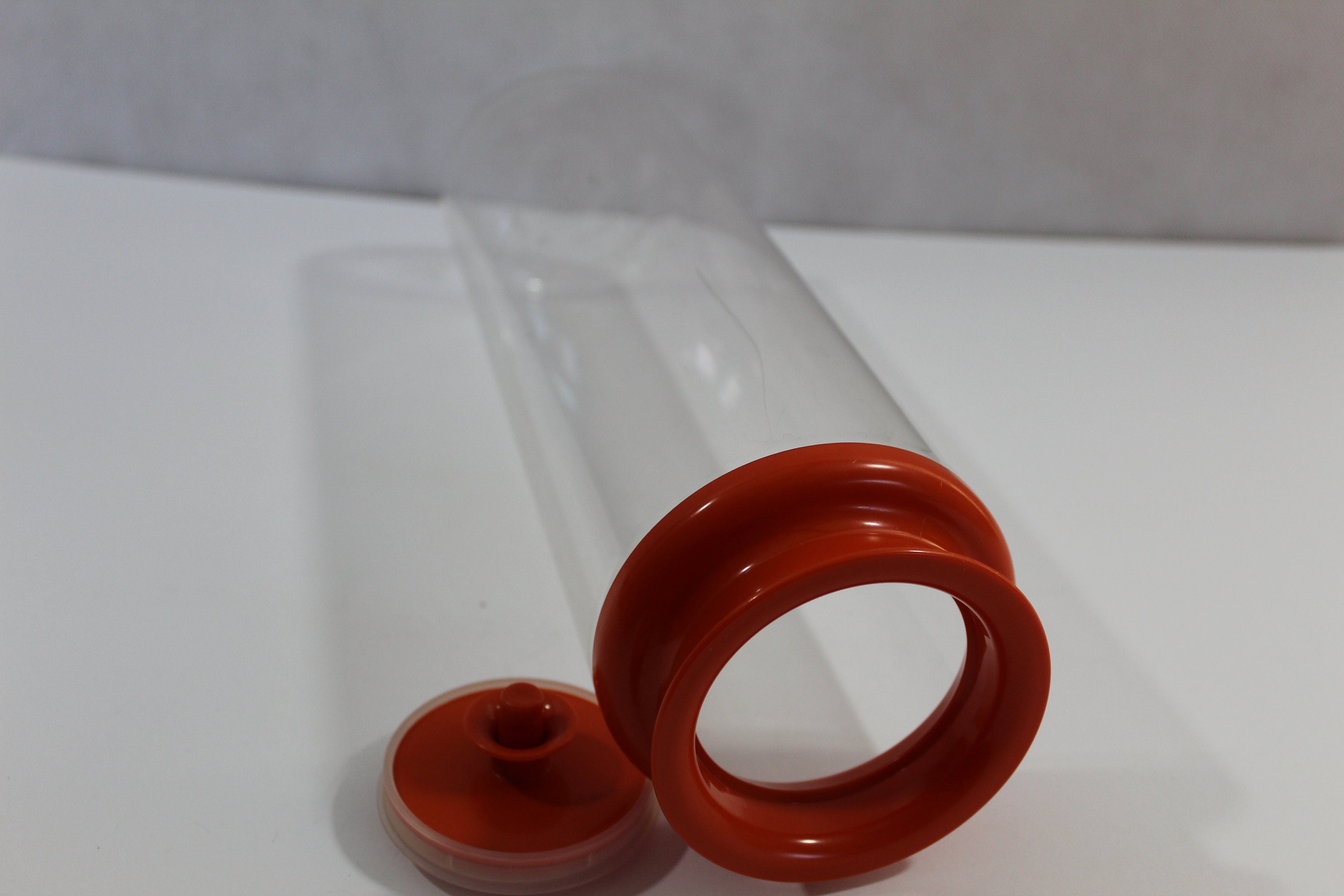 Vintage Orange Tupperware Round Acrylic Cylinder Pasta Storage - Etsy