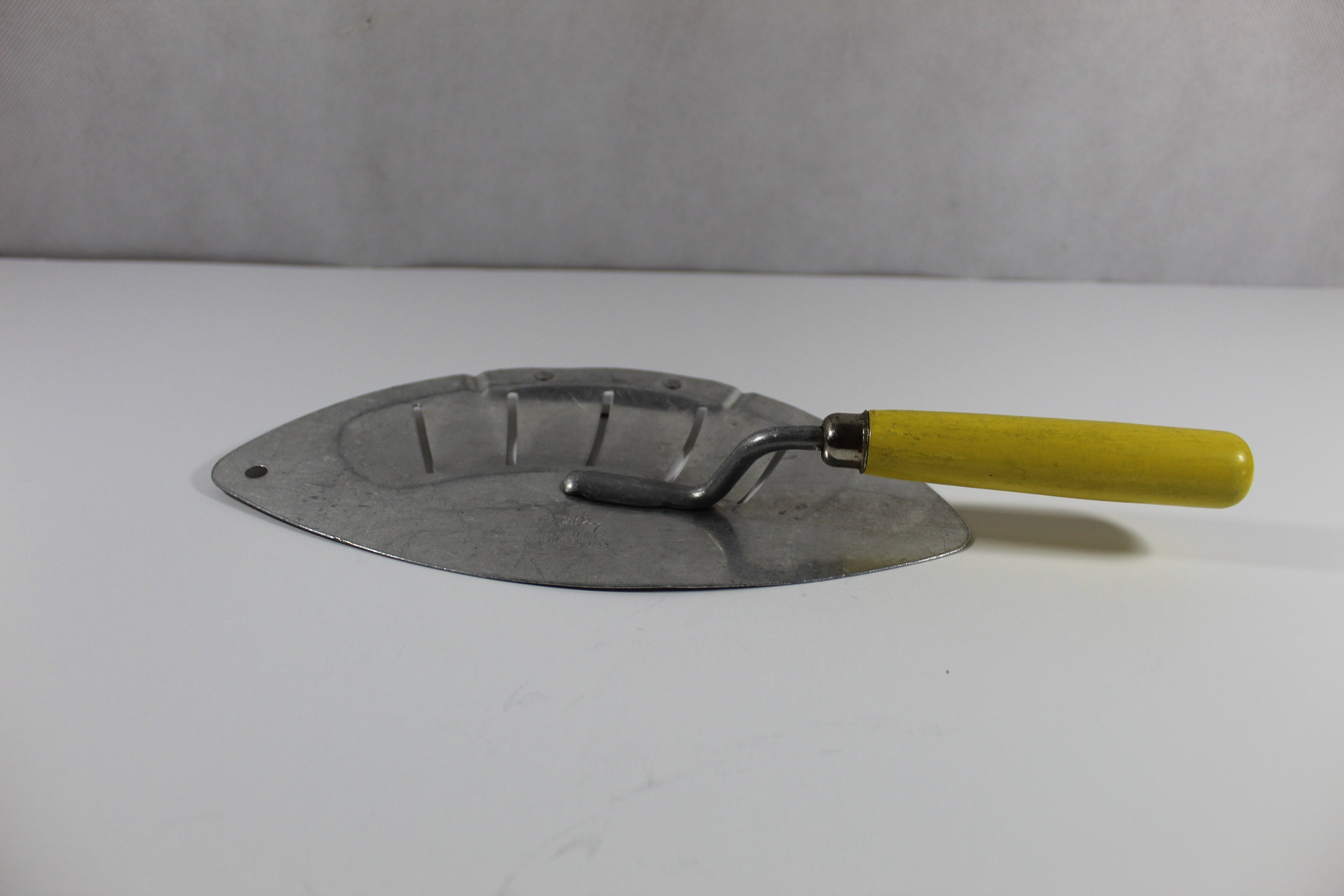 1950s Foley Pot Strainer, Kettle Drain, Wood Handle, Primitive Yellow ...