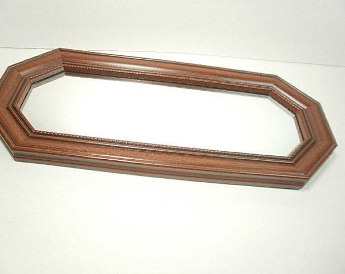 Homco Brown Faux Wood Mini Mirror 17 X 7 - Etsy